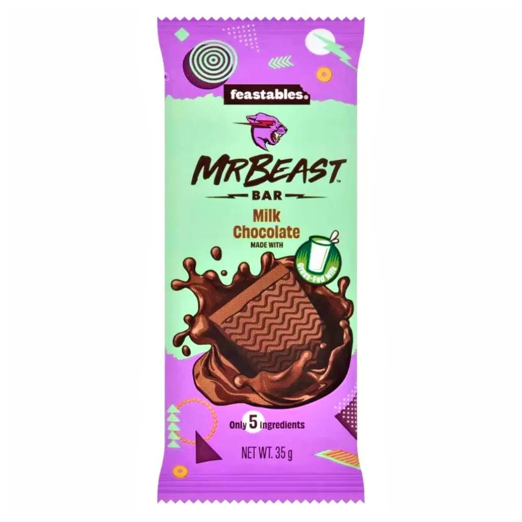 Feastables MrBeast Milk Chocolate Bar 60gr | Candy Snack Experts