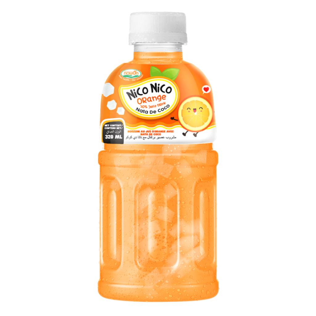 Nico Nico Orange Juice & Nata De Coco 320ml | Candy Snack Experts